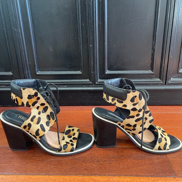 SENSO | Shoes | Senso Riley V Leopard Print Womens Heeled Sandals Size ...